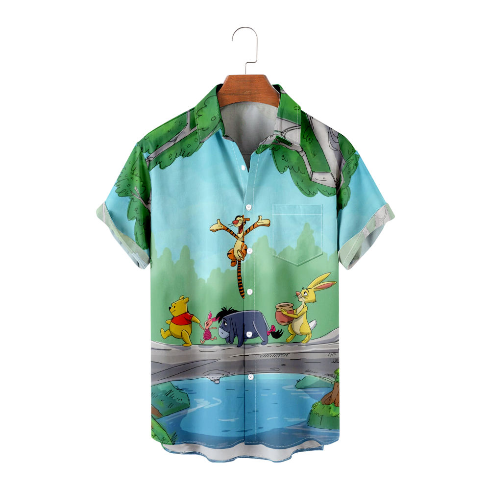 Winnie the Pooh Men Apparel Stylish Unique Cartoon Shirt for Young ...