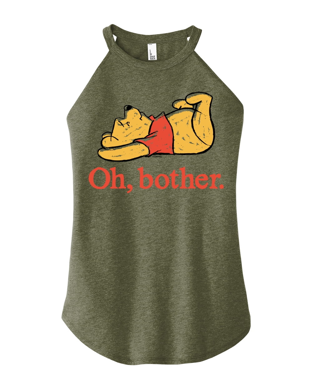 Winnie the Pooh - Oh, Bother - Sketch - Juniors High Neck Tank Top ...