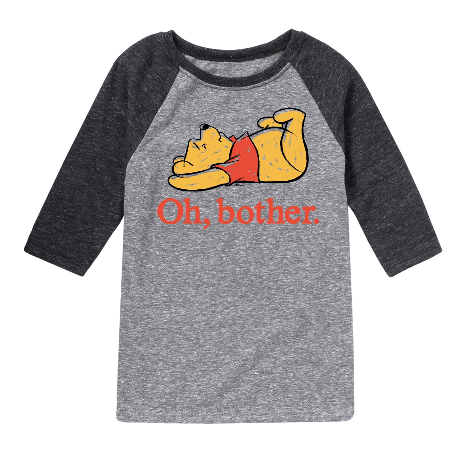 Winnie the Pooh - Oh, Bother - Sketch - Toddler And Youth Raglan ...