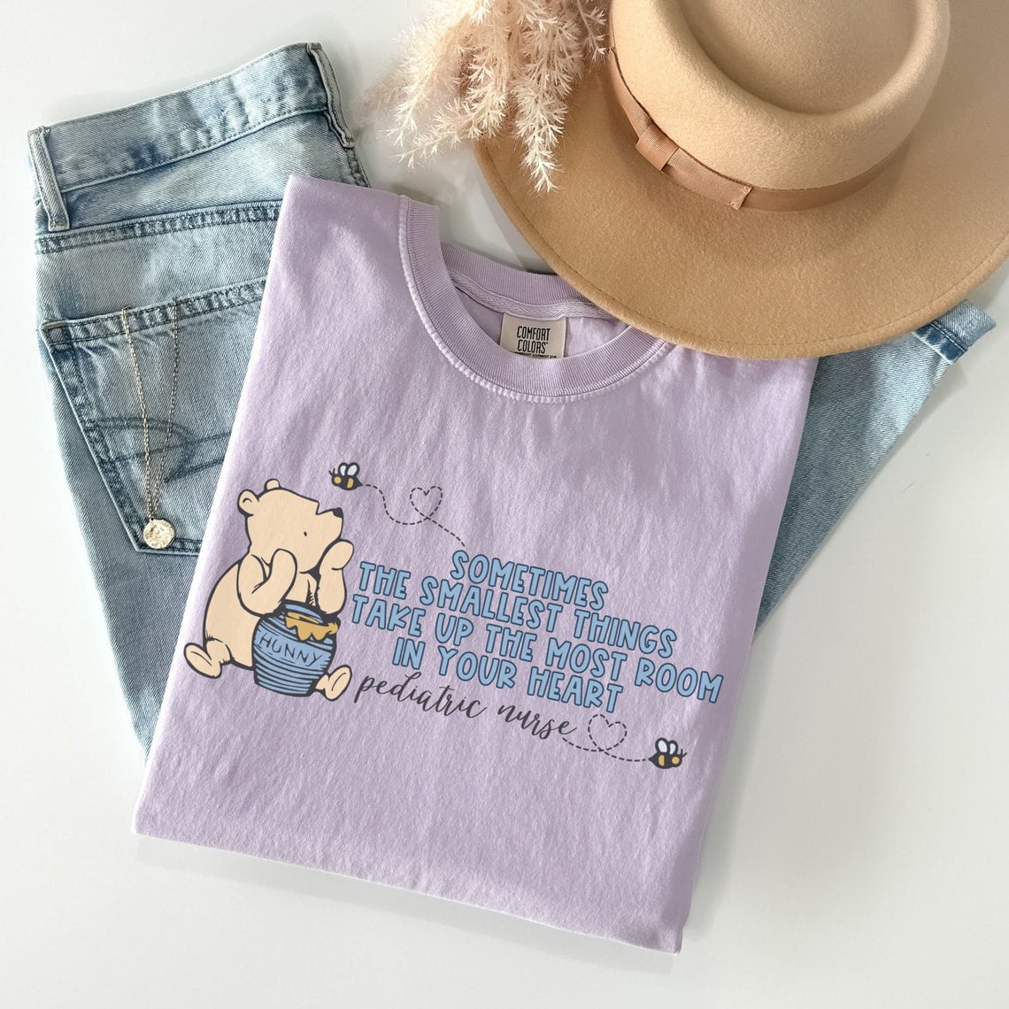 Winnie the Pooh Pediatric Nurse Appreciation Comfort Colors T-Shirt ...