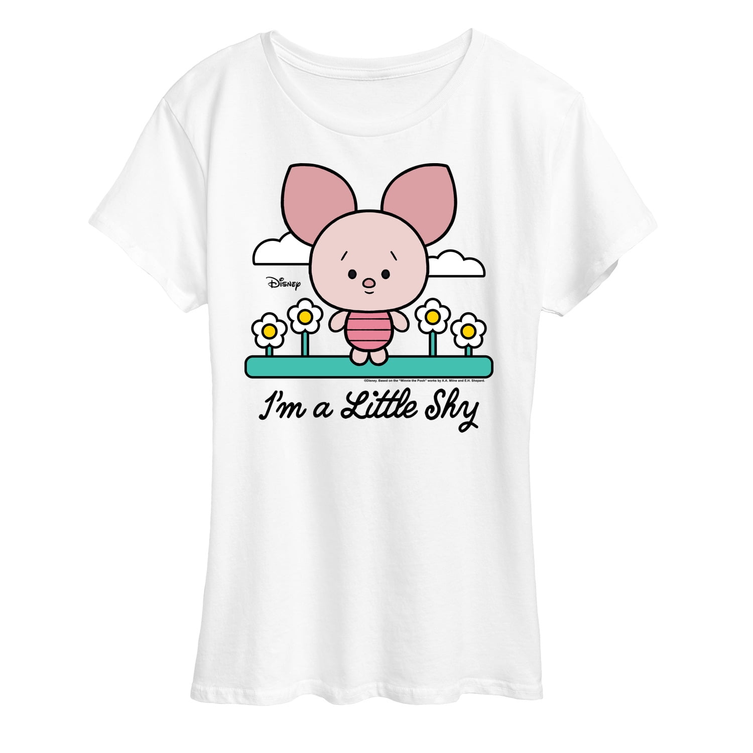Winnie the Pooh - Piglet Little Shy - Women's Short Sleeve Graphic T ...