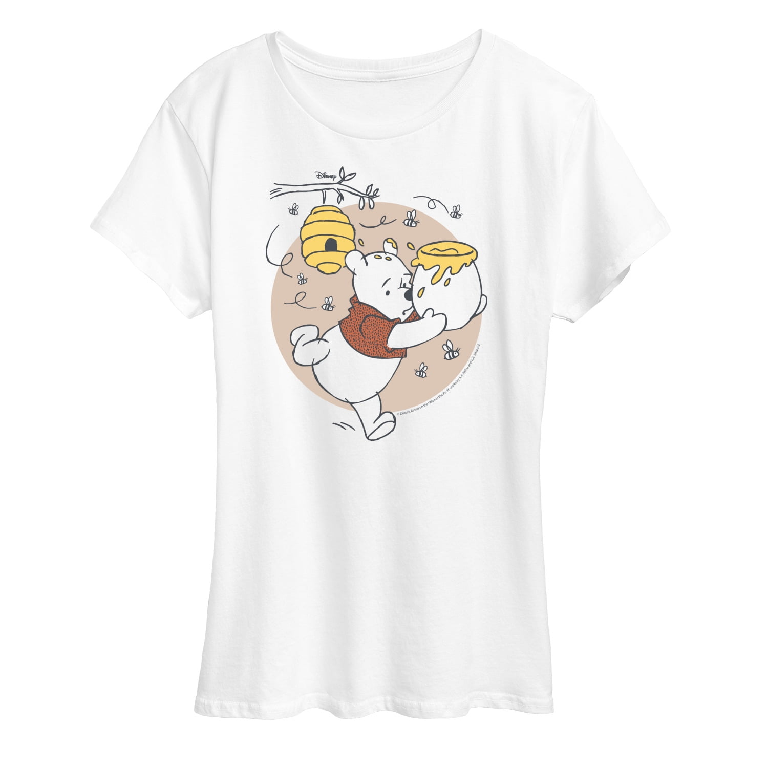 Winnie the Pooh - Pooh Running From Bees - Women's Short Sleeve Graphic ...