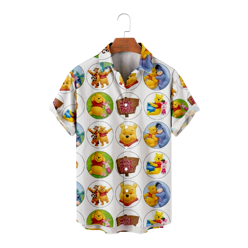 Winnie the Pooh Shirt Fashion Unique Animation Print Shirt for Friends ...