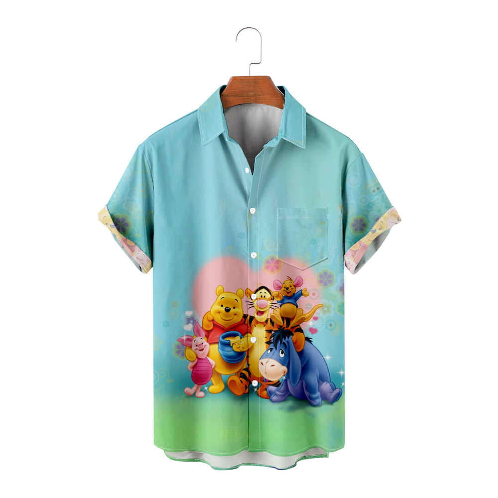 Winnie the Pooh Short Sleeve Shirt Personality Attractive Animation ...