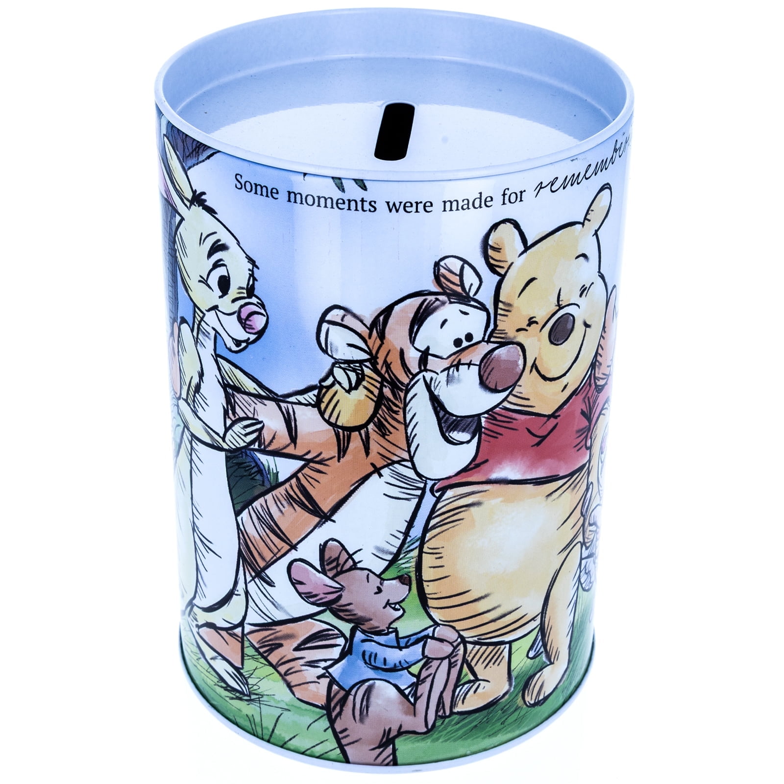 Winnie the Pooh Tin Piggy Bank Money Learning Tool Savings Bank for ...