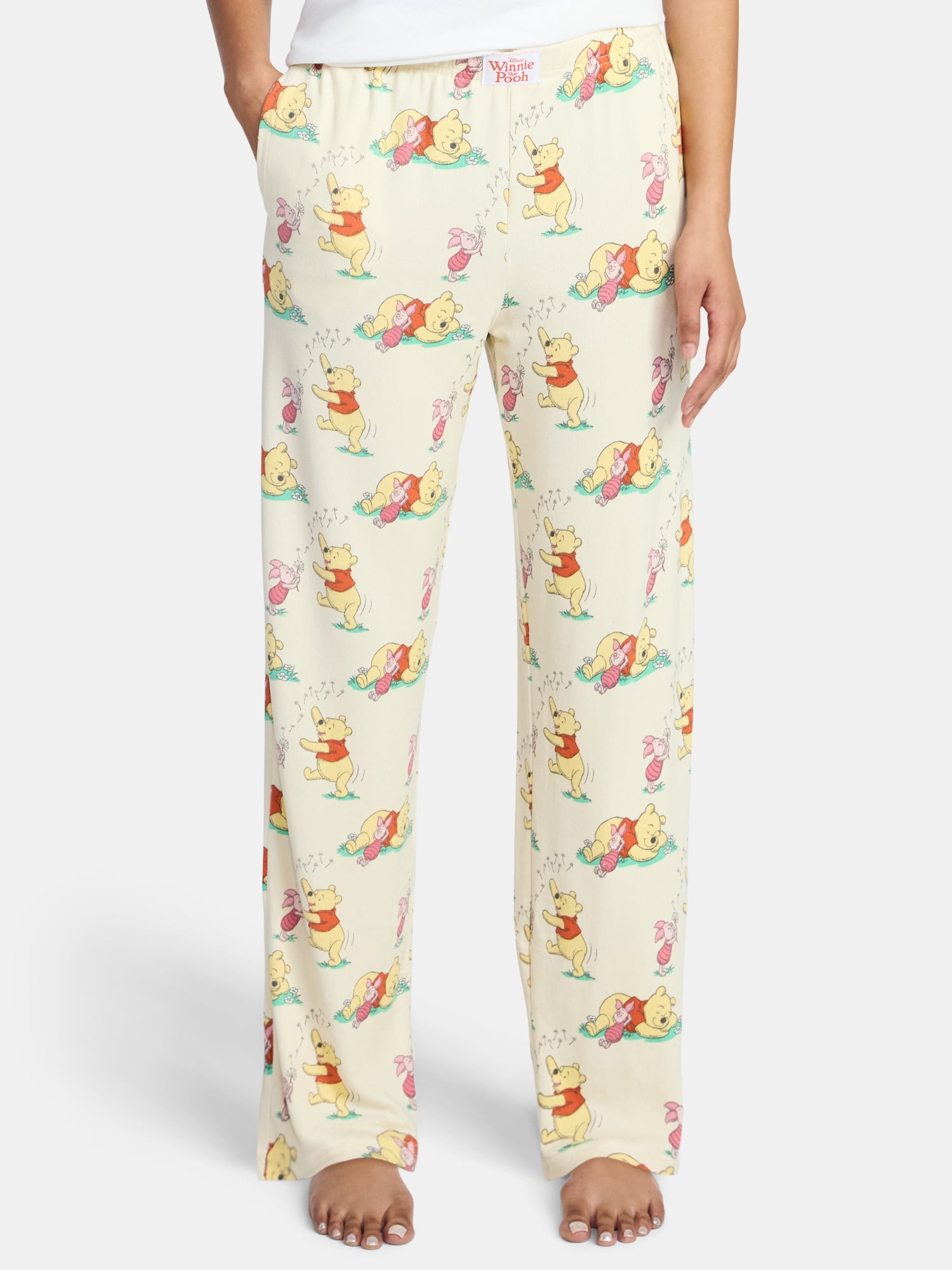 Winnie the Pooh Women's Hacci Knit Wide Leg Sleep Pants, Sizes XS-3X ...