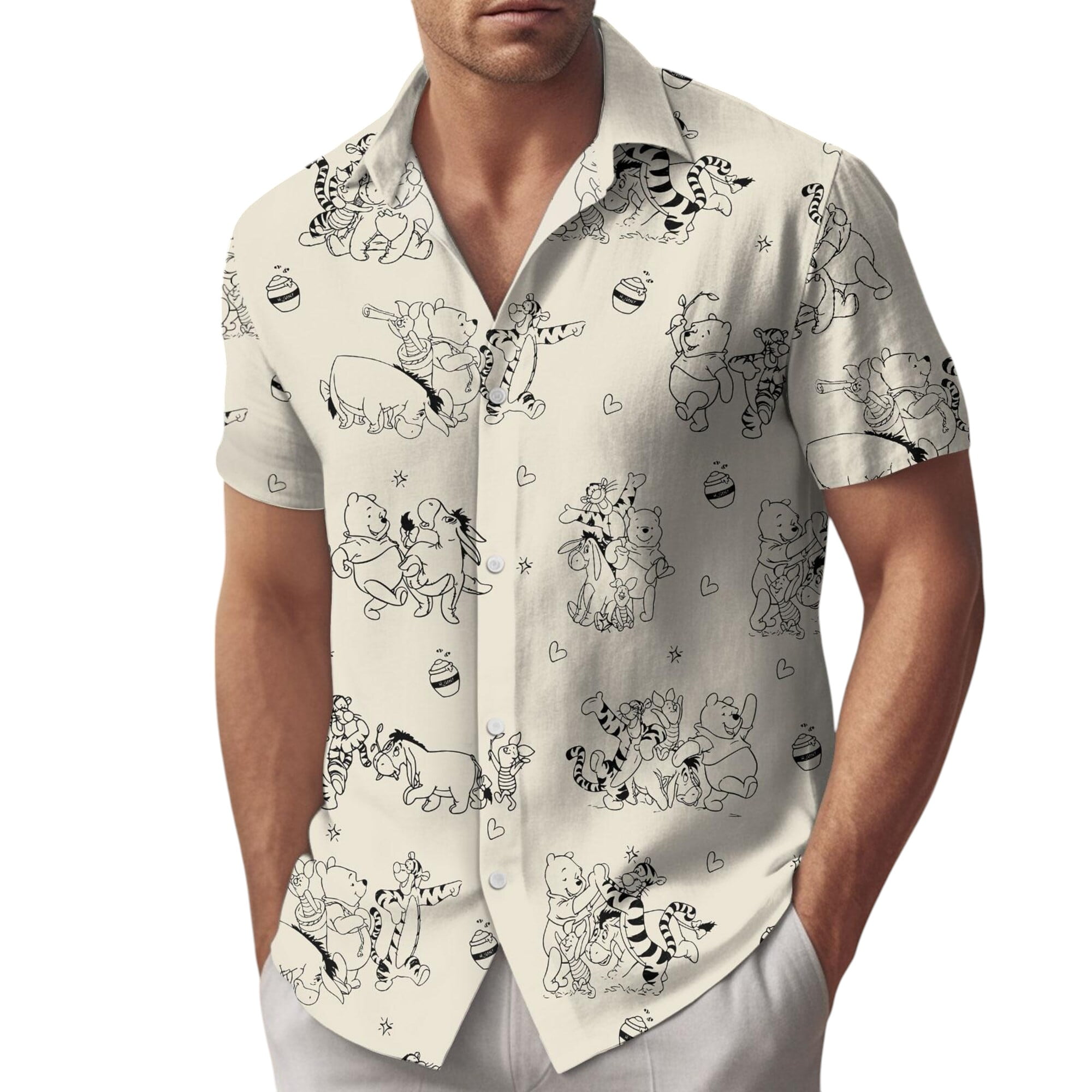 Winnie the Pooh and Friends Hawaiian Shirt, Disney Aloha Design ...