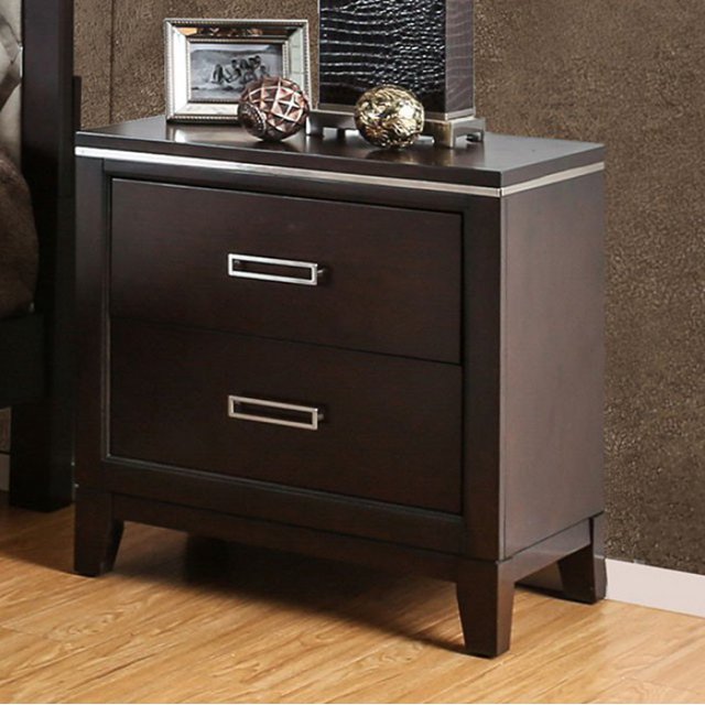 Winnifred Contemporary Night Stand In Cherry Finish - Walmart.com