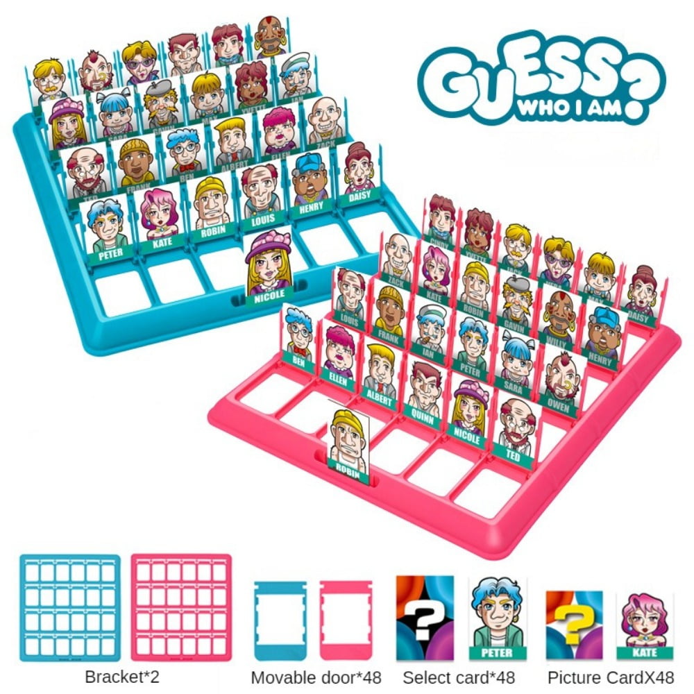 SELERS Guess Who I Am Board Games, Red and Blue, 96 Counts - Walmart.com