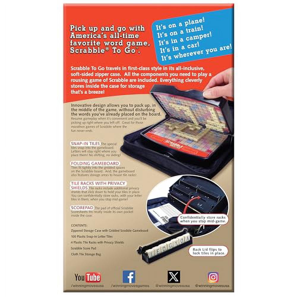 Winning Moves Games Scrabble to Go USA, a Travel Version of The World's ...