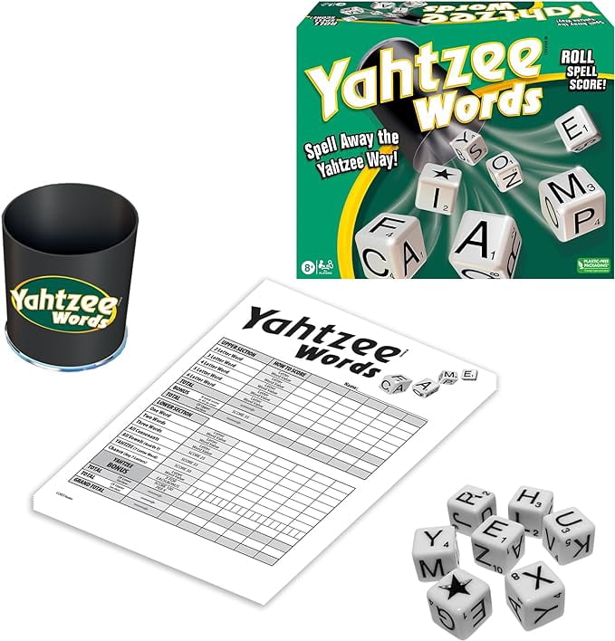 Winning Moves Games Yahtzee Words USA, Family Word Game Version of ...