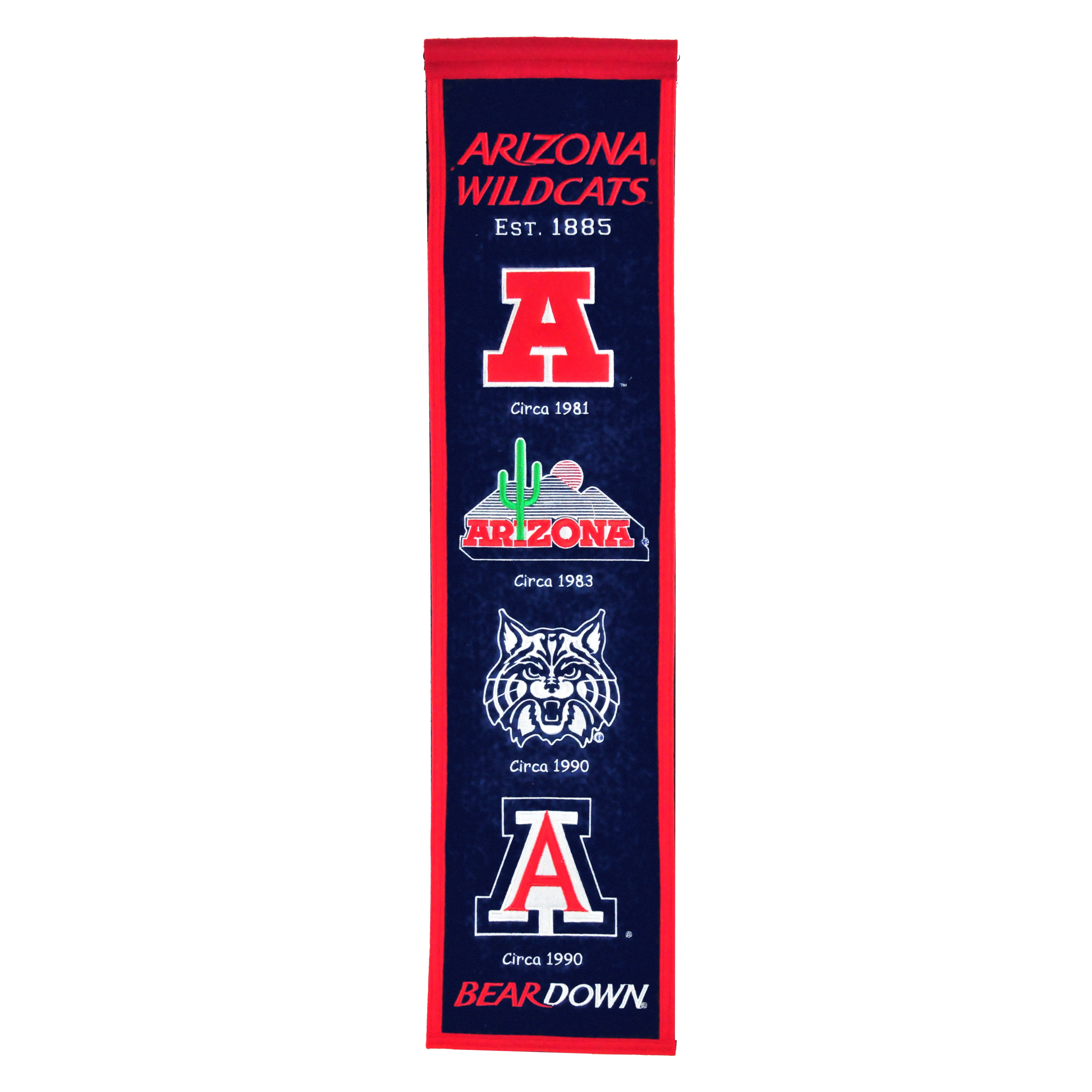 Winning Streak NCAA Heritage Banner Wall Decor 8x32 Wool Licensed ...