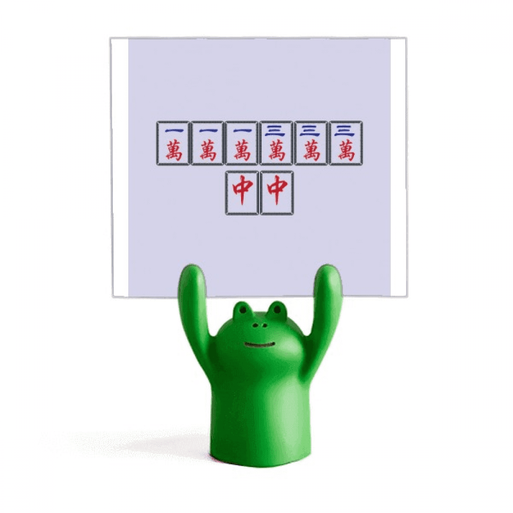 Winning Suit Mahjong Tiles Memo Holder Cartoon Animal Frog Stand ...