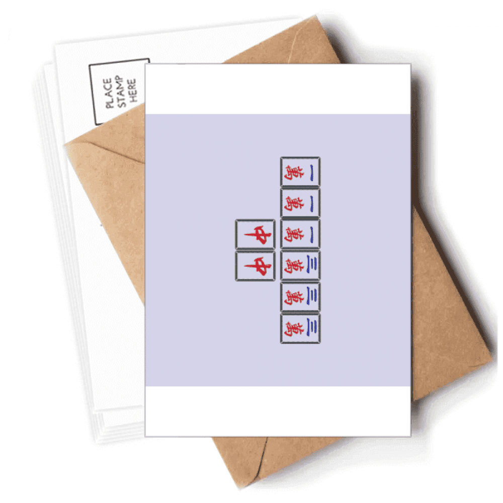 Winning Suit Mahjong Tiles Postcards Envelopes Blank Note Cards Mailing ...