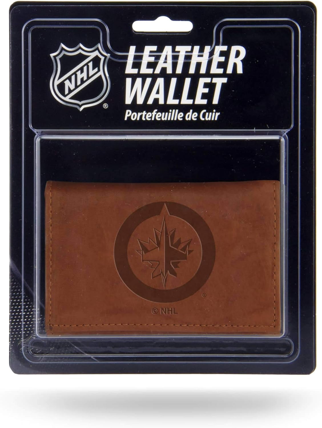 Winnipeg Hockey Jets Embossed Brown Leather Trifold Wallet - Walmart ...