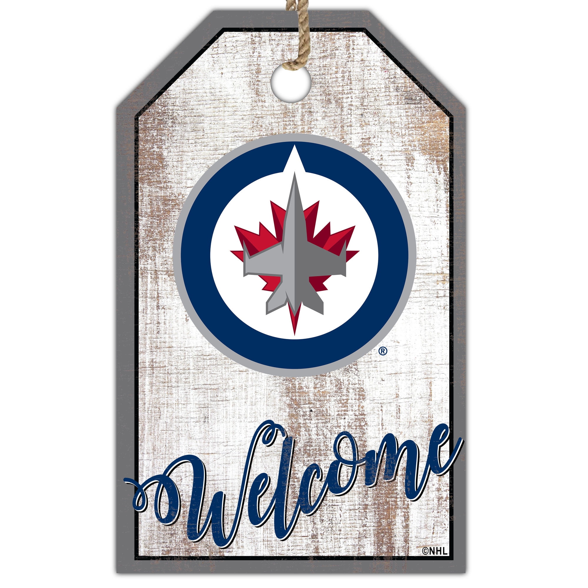 Winnipeg Jets 11'' x 19'' Welcome Team Tag Sign - Walmart.com