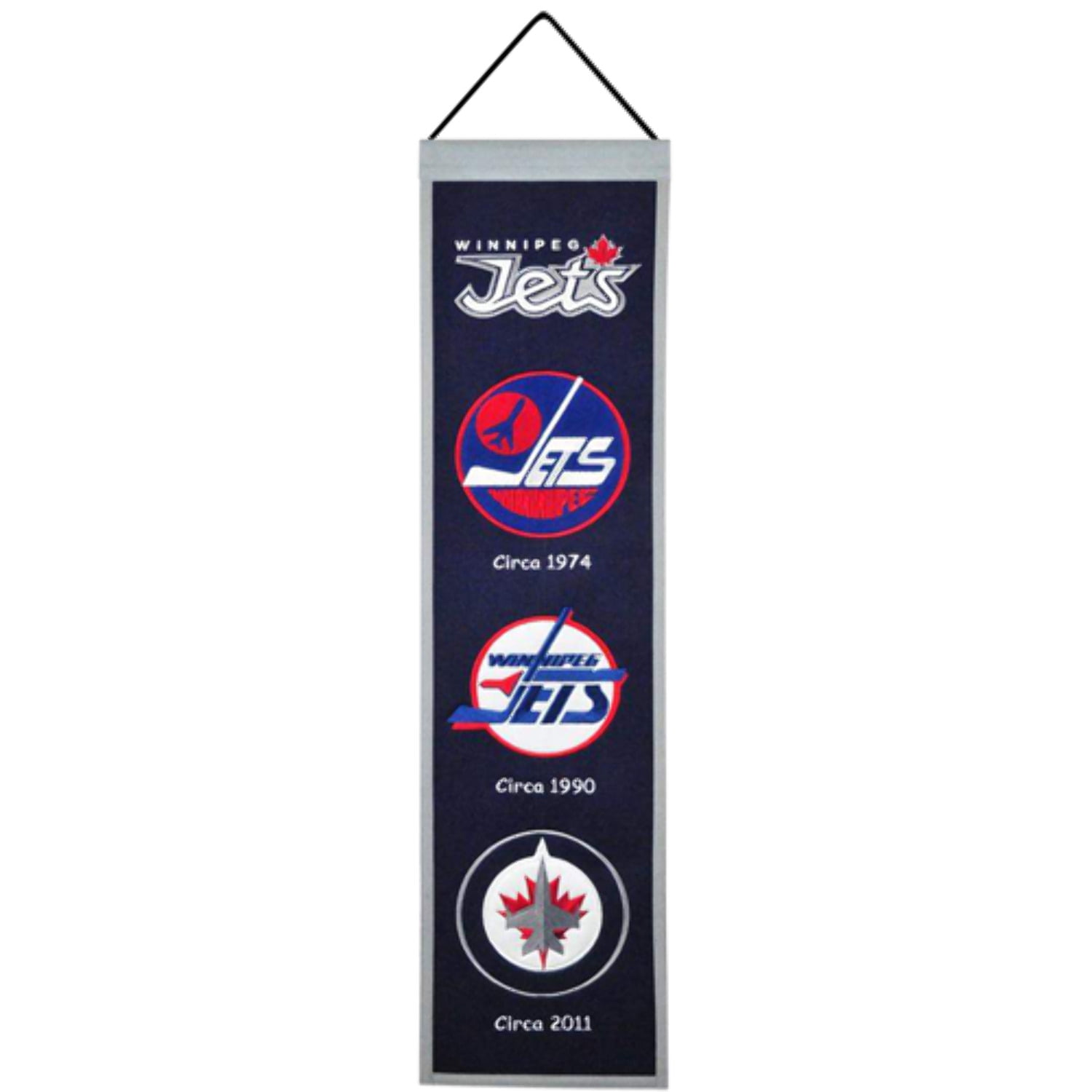 Winnipeg Jets Logo Evolution Heritage Banner - Walmart.com