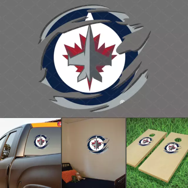 Winnipeg New York Football Team Distressed Scratched Decal, Torn Ripped ...