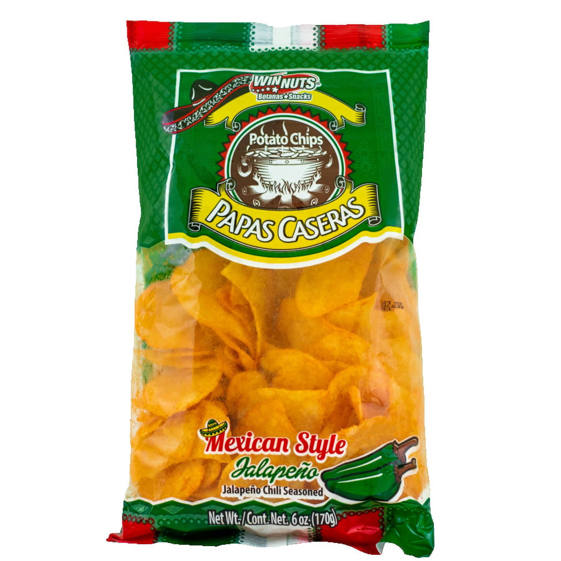 Winnuts Jalapeno Kettle Cooked Potato Chips 5.625 oz. - Walmart.com