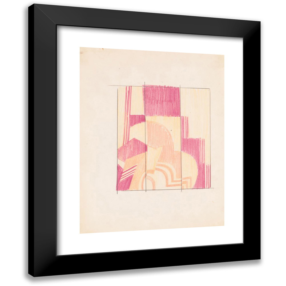 Winold Reiss 12x14 Black Modern Framed Museum Art Print Titled - Design ...
