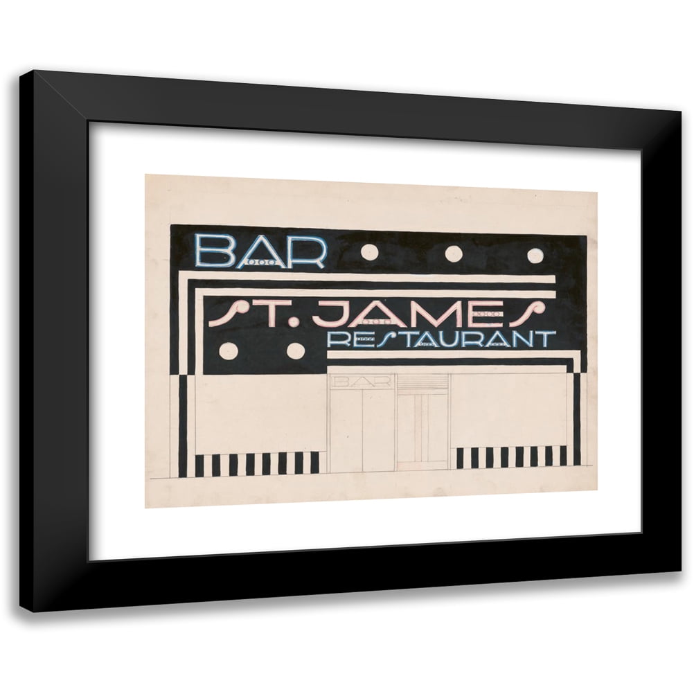 Winold Reiss 14x11 Black Modern Framed Museum Art Print Titled ...