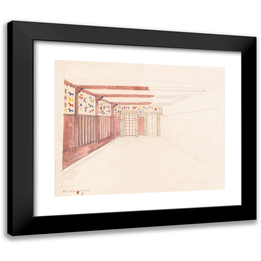 Winold Reiss 14x12 Black Modern Framed Museum Art Print Titled - Design ...