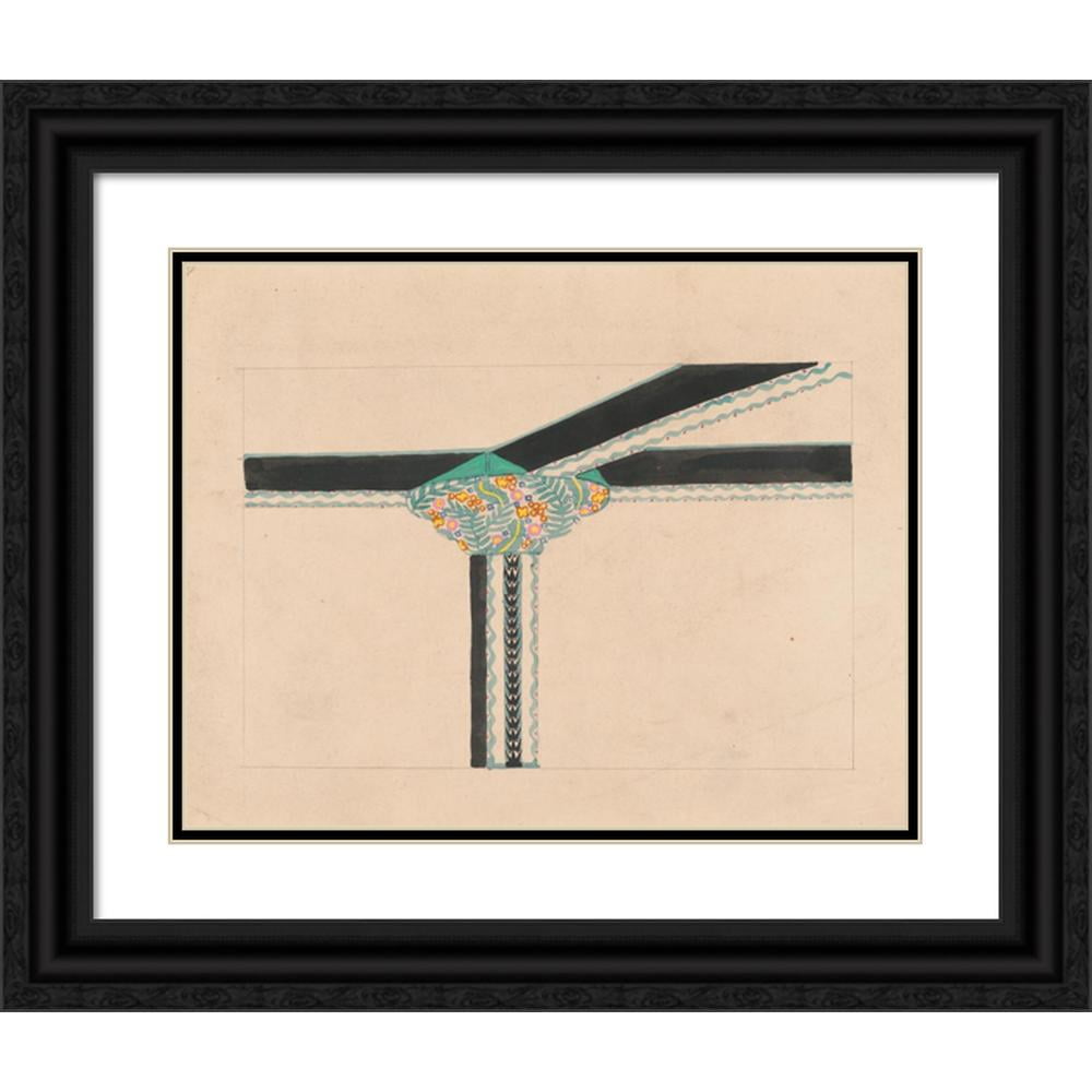 Winold Reiss 14x12 Black Ornate Wood Framed Double Matted Museum Art ...