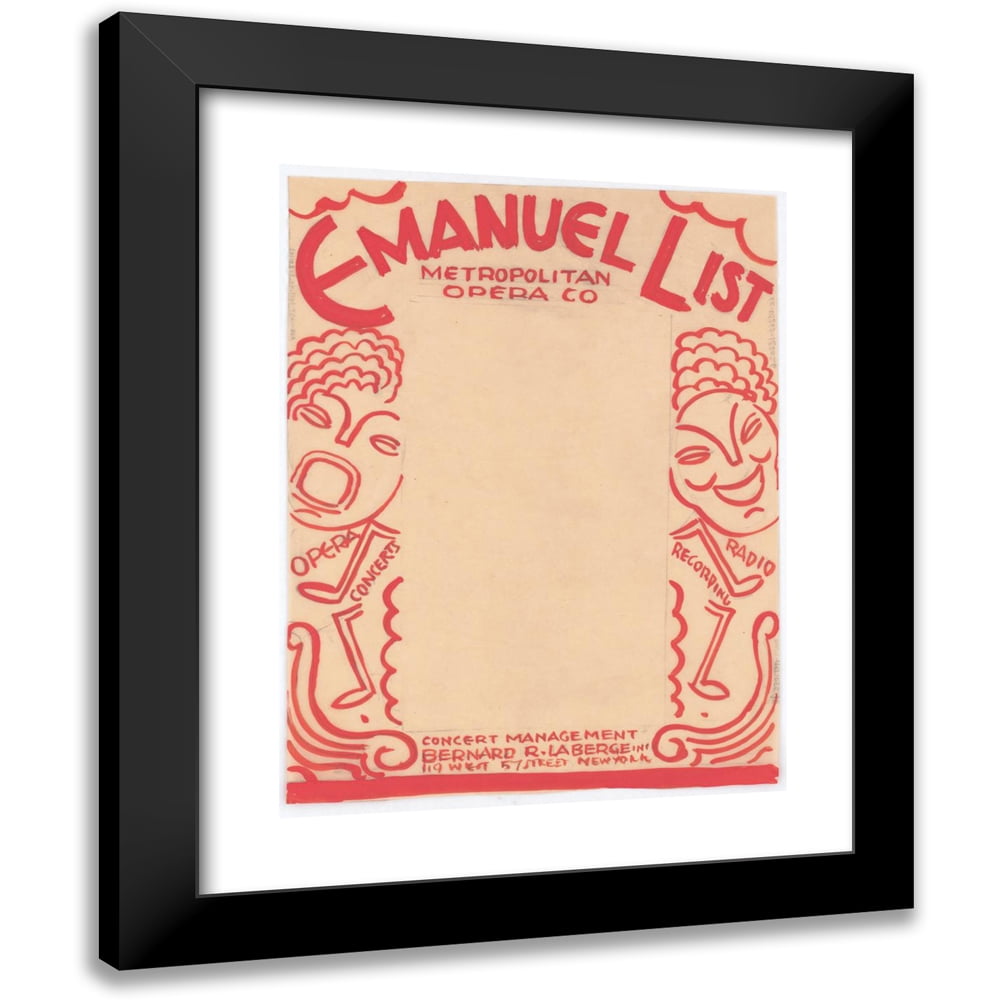 Winold Reiss 15x18 Black Modern Framed Museum Art Print Titled ...