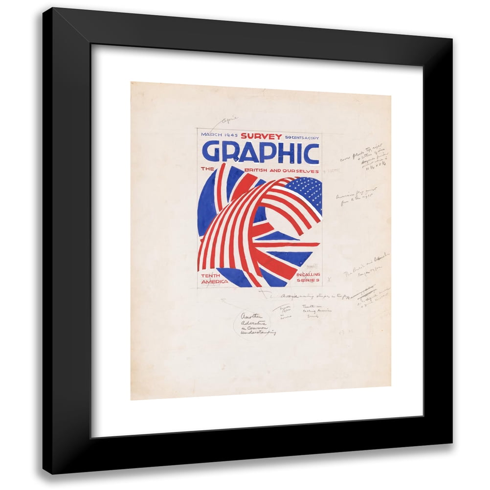 Winold Reiss 15x18 Black Modern Framed Museum Art Print Titled ...