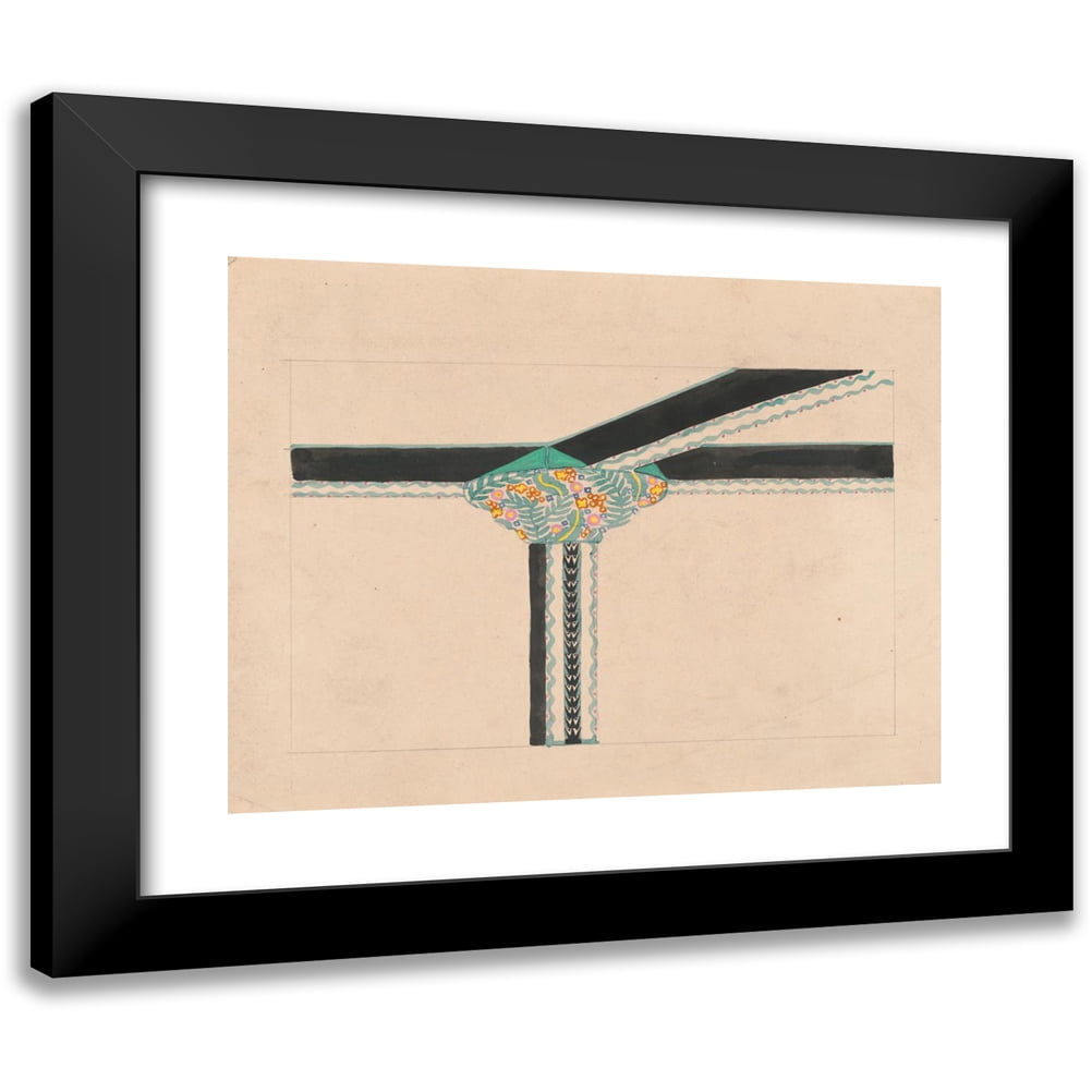 Winold Reiss 18x15 Black Modern Framed Museum Art Print Titled - Floral ...