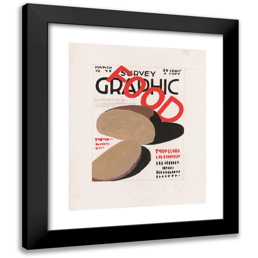 Winold Reiss 20x24 Black Modern Framed Museum Art Print Titled ...