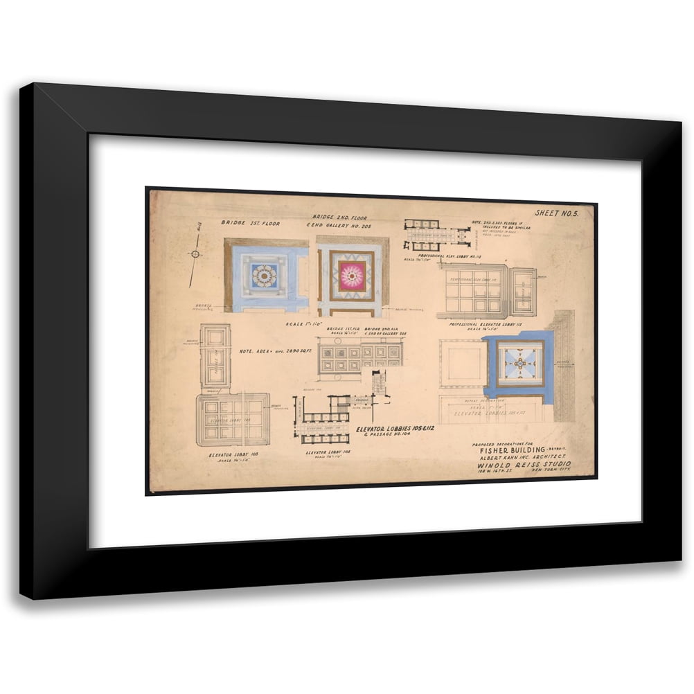 Winold Reiss 24x18 Black Modern Framed Museum Art Print Titled ...
