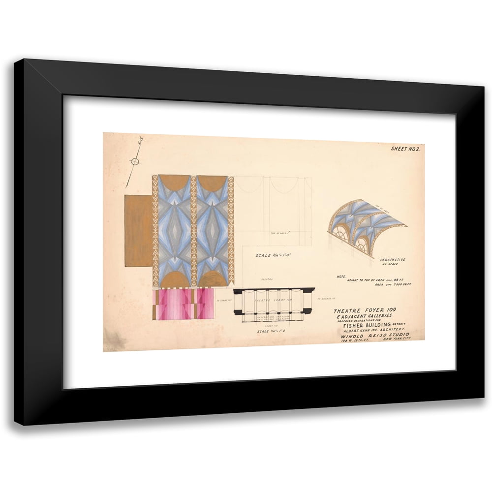 Winold Reiss 24x18 Black Modern Framed Museum Art Print Titled ...