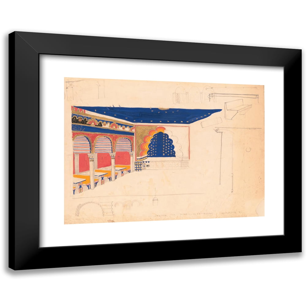 Winold Reiss 24x19 Black Modern Framed Museum Art Print Titled - Design ...
