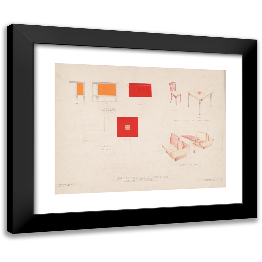Winold Reiss 24x19 Black Modern Framed Museum Art Print Titled ...