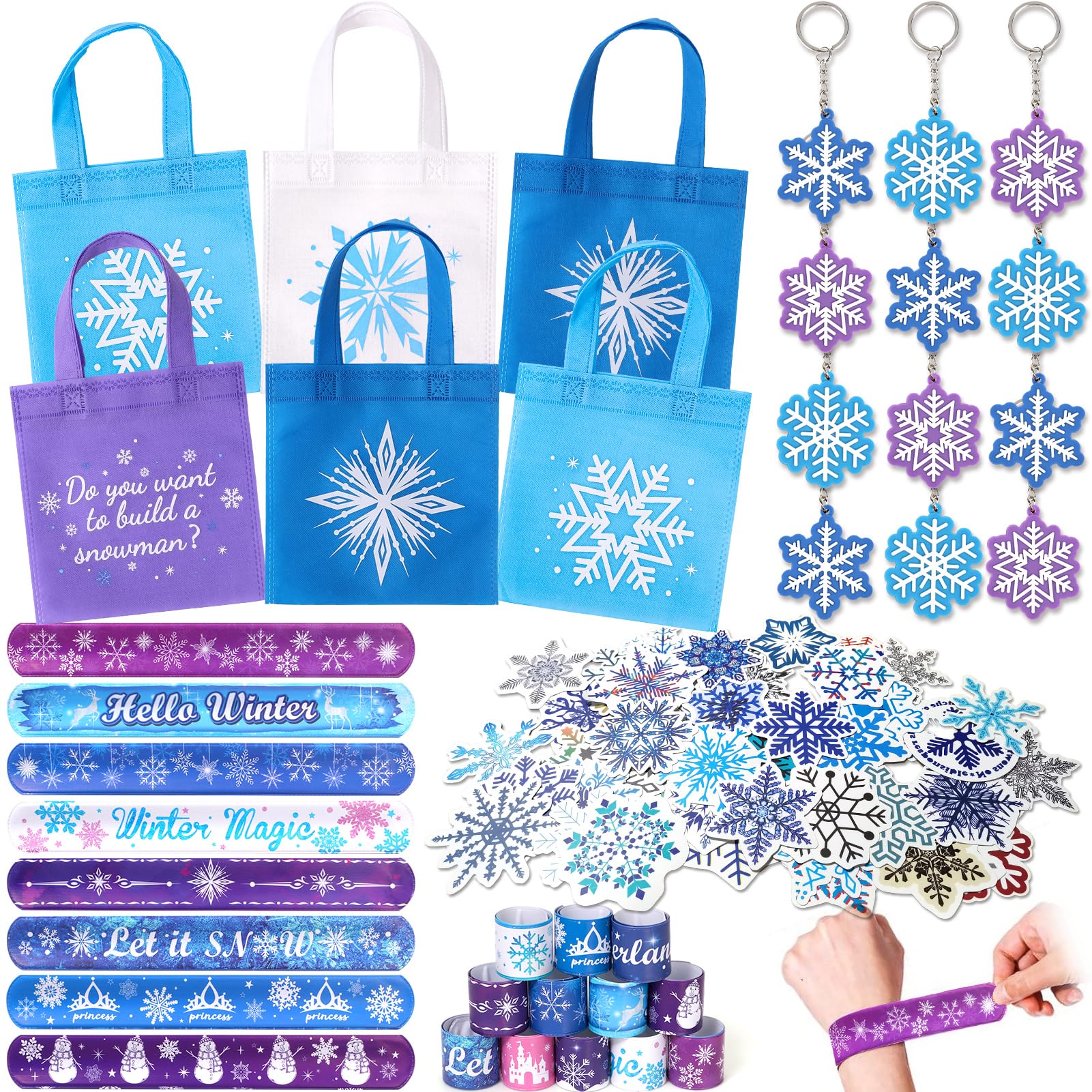 Winrayk 86Pcs Frozen Party Favors Birthday Supplies, Non Tote Bag ...