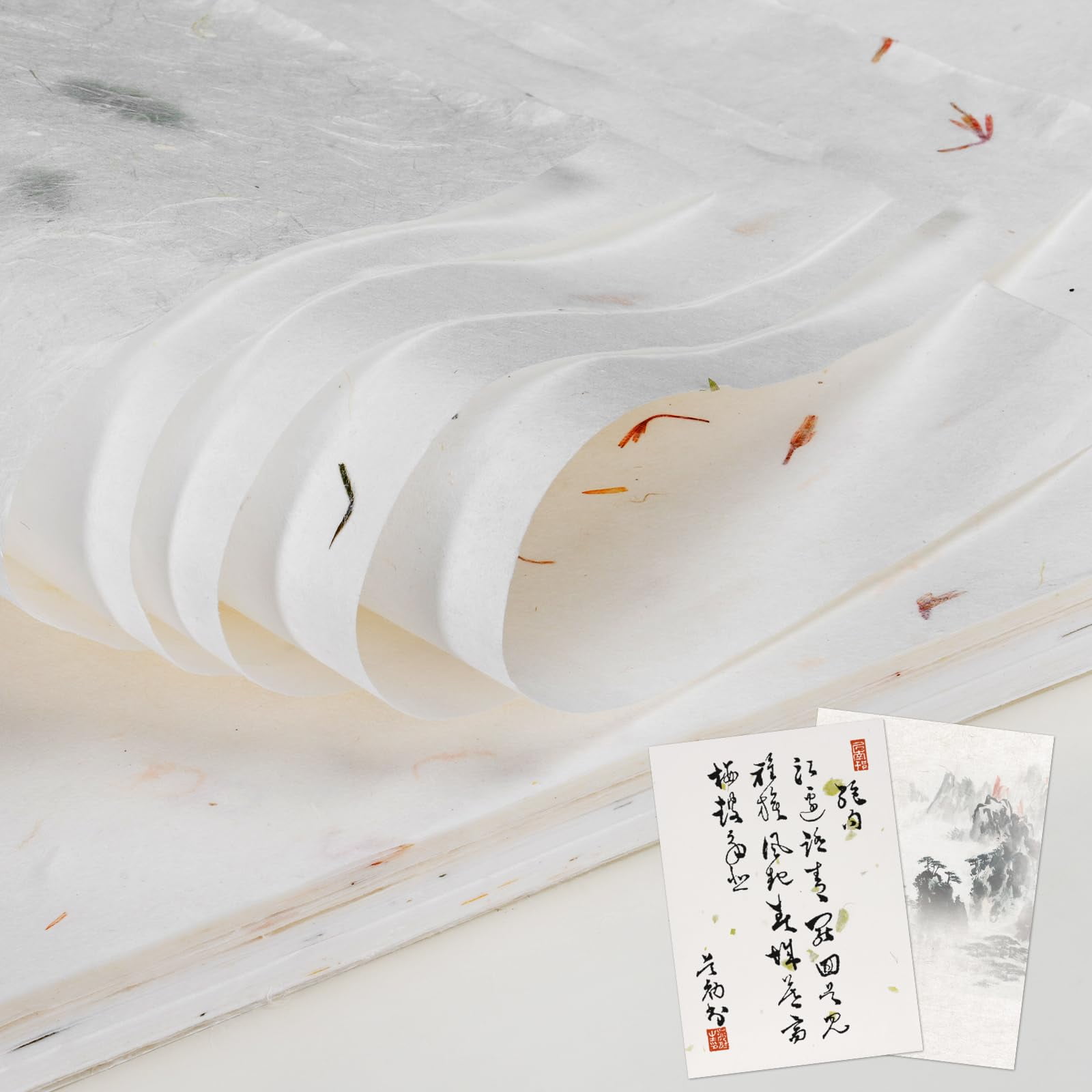 Winsing Mulberry Paper 100 Sheets for SMRDecoupage, 8.5 x 11.6inches ...