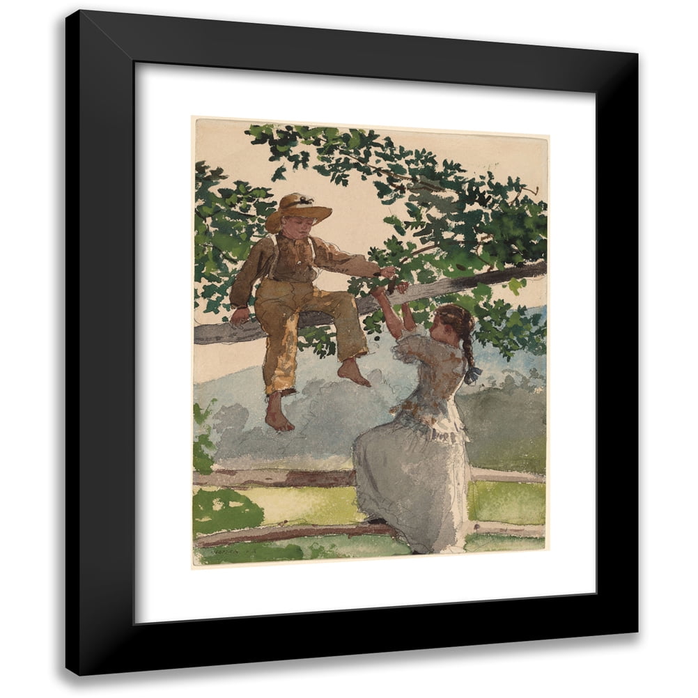 Winslow Homer 12x14 Black Modern Framed Museum Art Print Titled - On ...