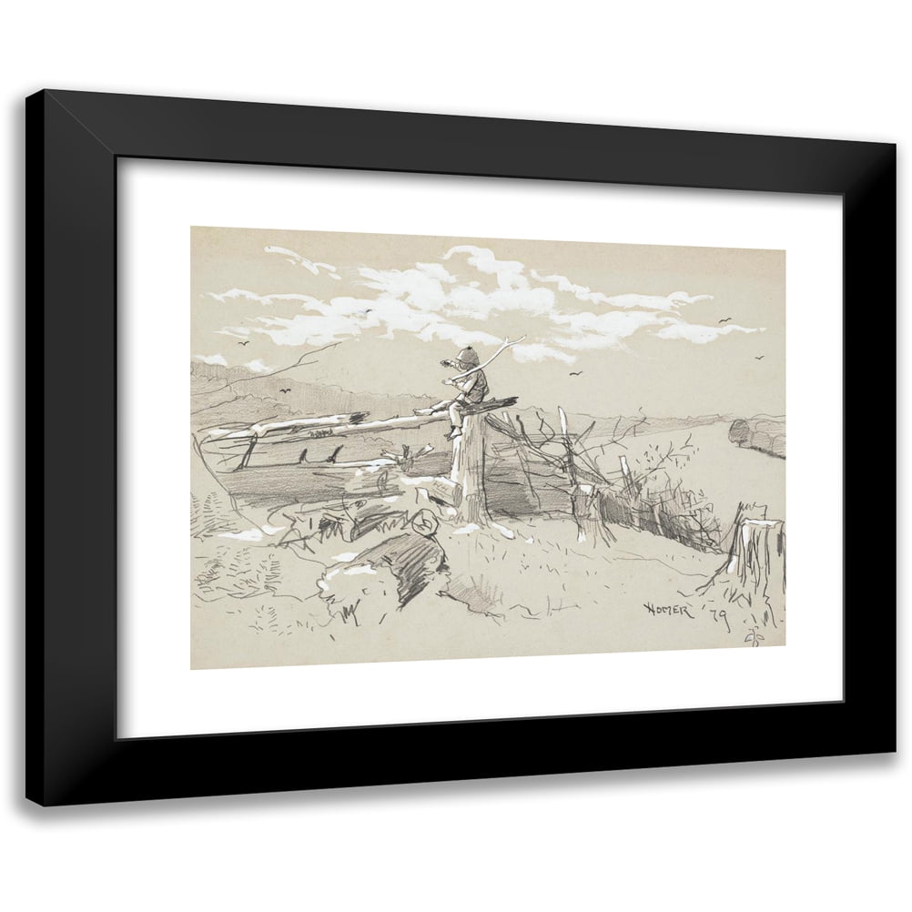 Winslow Homer 14x11 Black Modern Framed Museum Art Print Titled - Boy ...