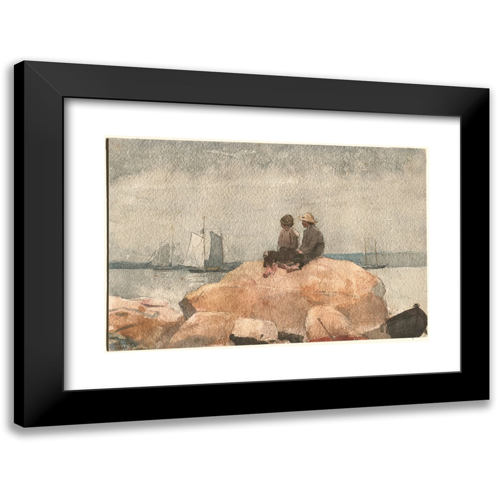 Winslow Homer 14x11 Black Modern Framed Museum Art Print Titled - Two ...