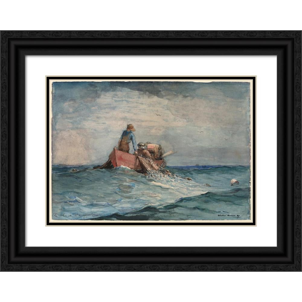 Winslow Homer 14x11 Black Ornate Wood Framed Double Matted Museum Art ...
