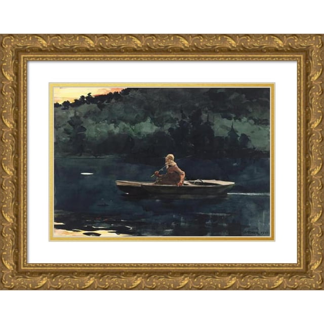 Winslow Homer 14x11 Gold Ornate Wood Frame and Double Matted Museum Art ...