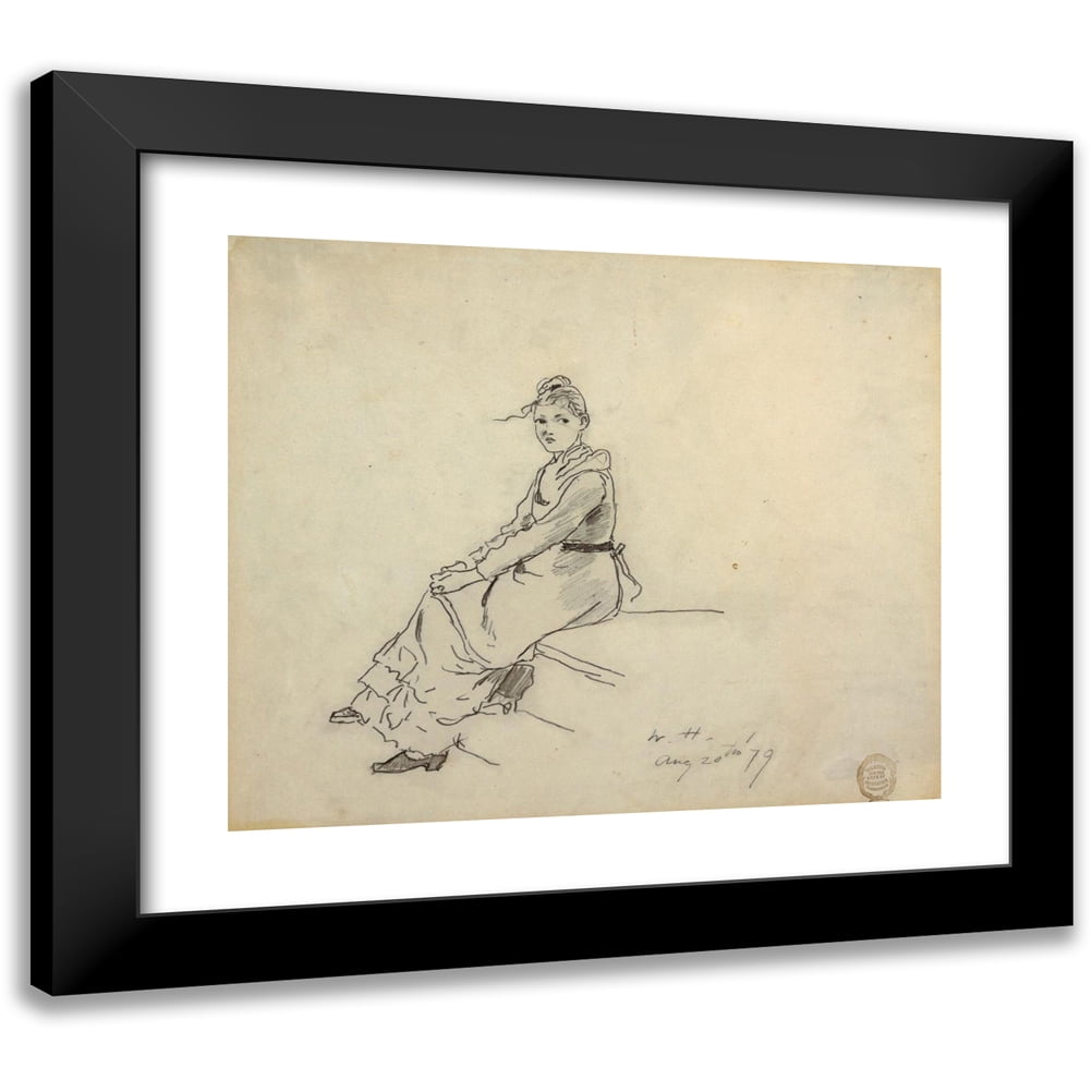 Winslow Homer 17x15 Black Modern Framed Museum Art Print Titled - Girl ...