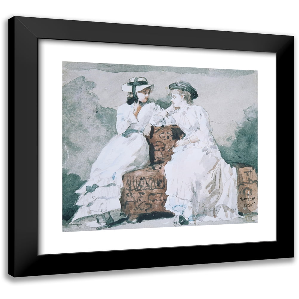 Winslow Homer 17x15 Black Modern Framed Museum Art Print Titled - Two ...