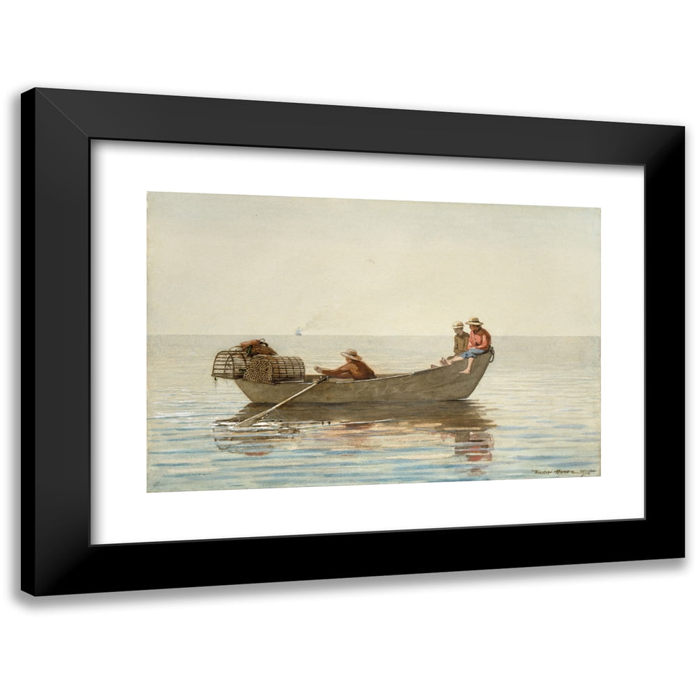 Winslow Homer 24x17 Black Modern Framed Museum Art Print Titled - Three ...
