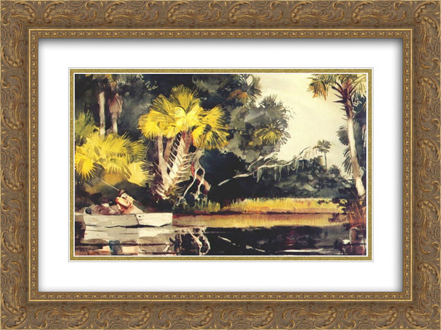 Winslow Homer 2x Matted 24x18 Gold Ornate Framed Art Print 'Homosassa ...