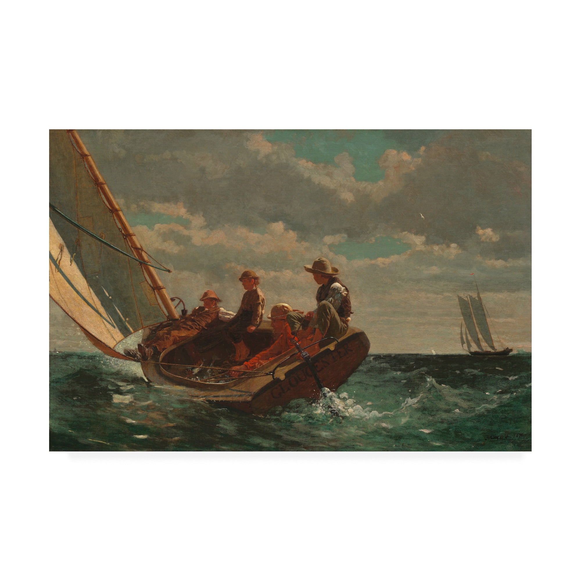 Winslow Homer 'Breezing Up (A Fair Wind) 1873-76' Canvas Art - Walmart.com