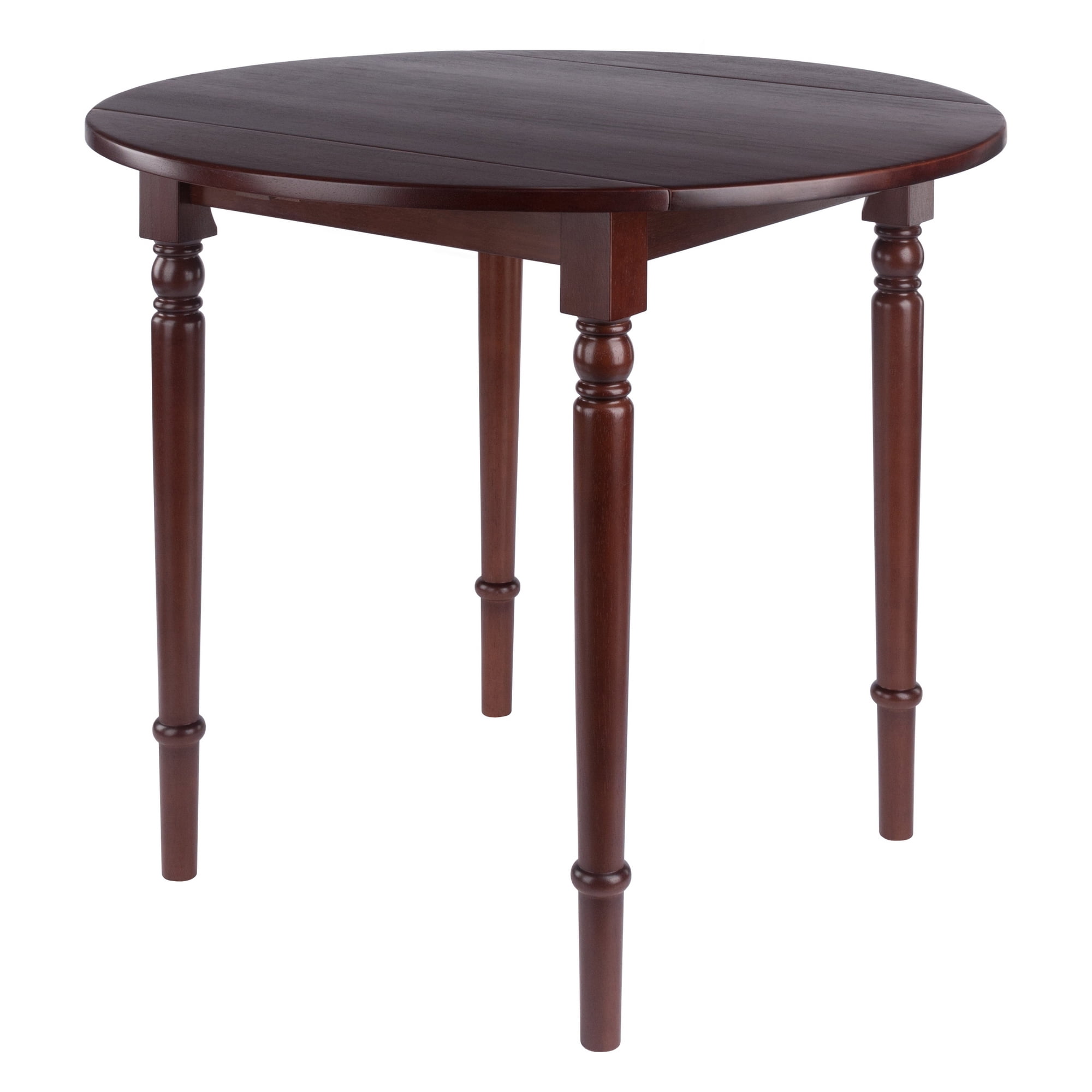 Contemporary Home Living Double Drop Leaf Round Dining Table - 36 ...