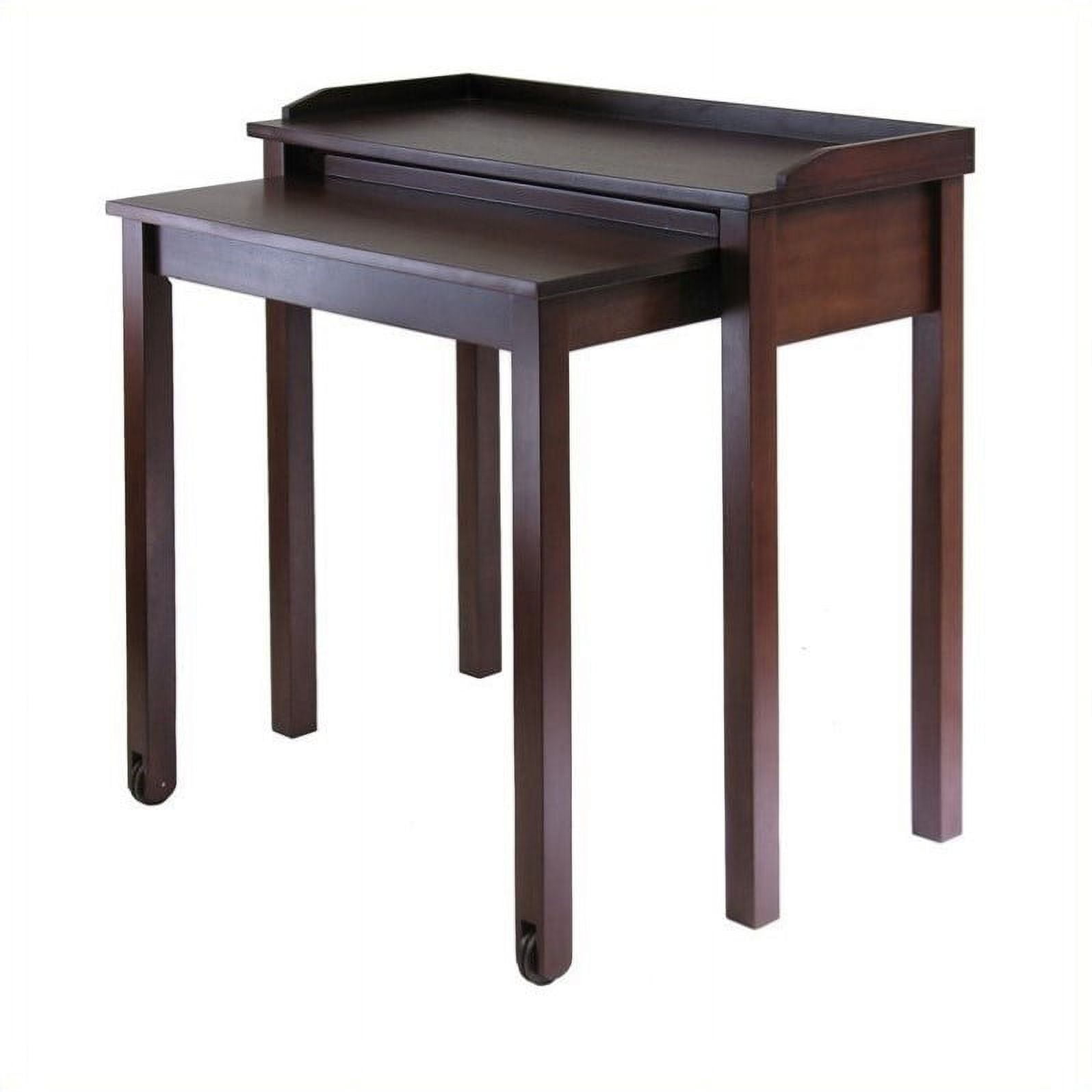Winsome Kendall Expandable Pull Out Computer Desk in Antique Walnut ...