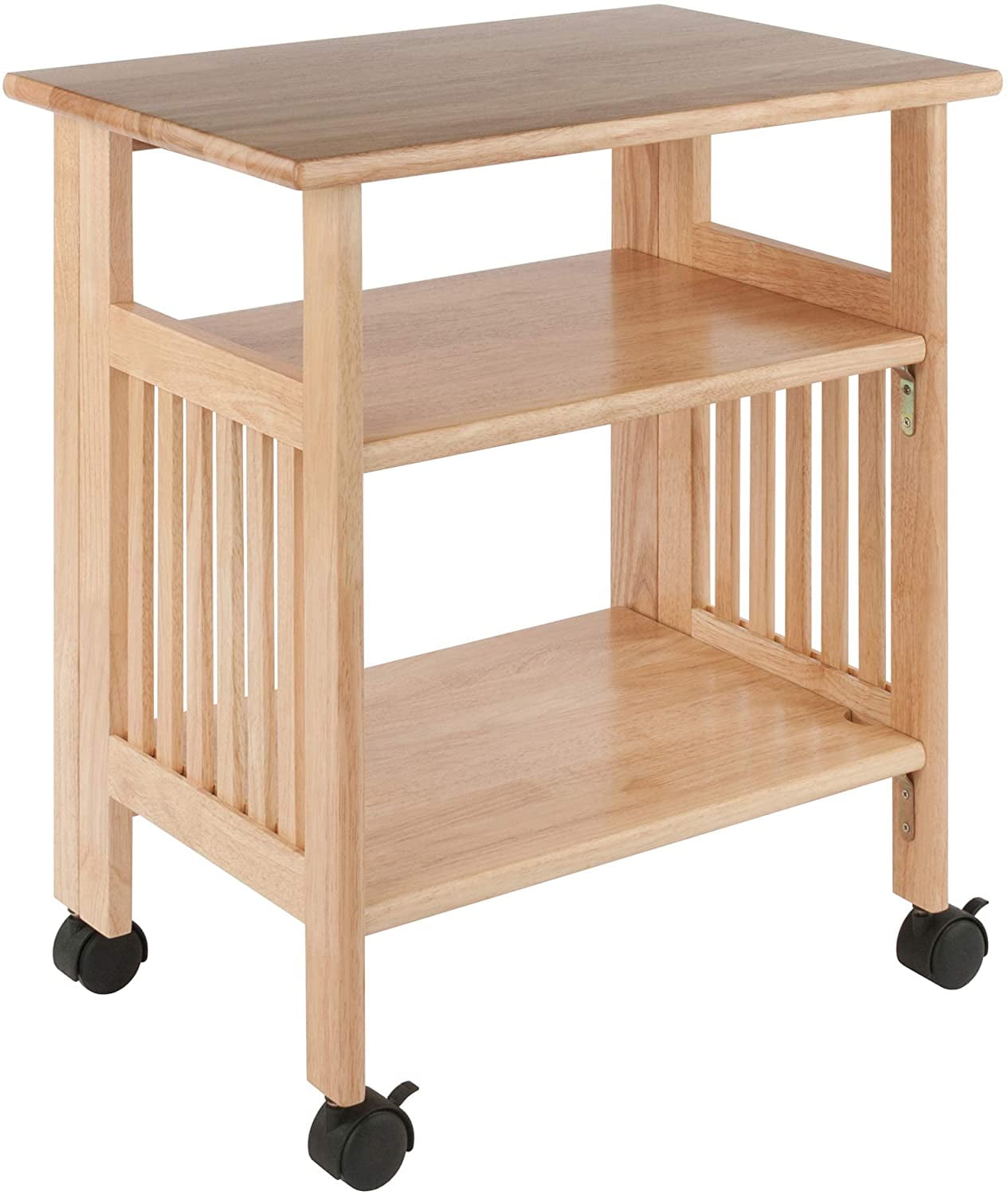 Winsome Mission 2-Shelf Wood Mobile Printer Stand, Brown (81628 ...